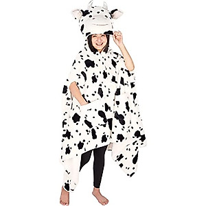 Cozy Critter Wrap Blanket for Adult|Cute Animal Designs |Super Soft and Warm| Oversized Blanket - Critter Wrap Cow