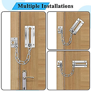 INBOF 2 Pack Door Chain Lock, Premium Chain Door Lock, Thickened Door Lock Chain with 12 Screws, Stainless Steel Chain Locks for Inside Door, Better Security and Protection for Your Home and Family