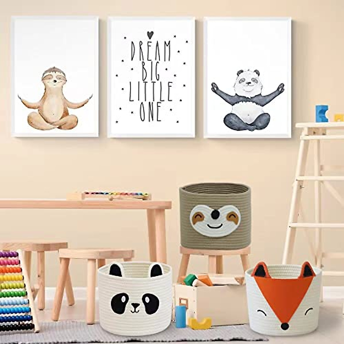 T&T Homewares Small Cute Orange Fox Basket for Baby Diaper Organizer, Baby Laundry Baskets, Nursery Storage, Kids Room Organizer, Woodland Nursery Decor, Dog Cat Toy Basket