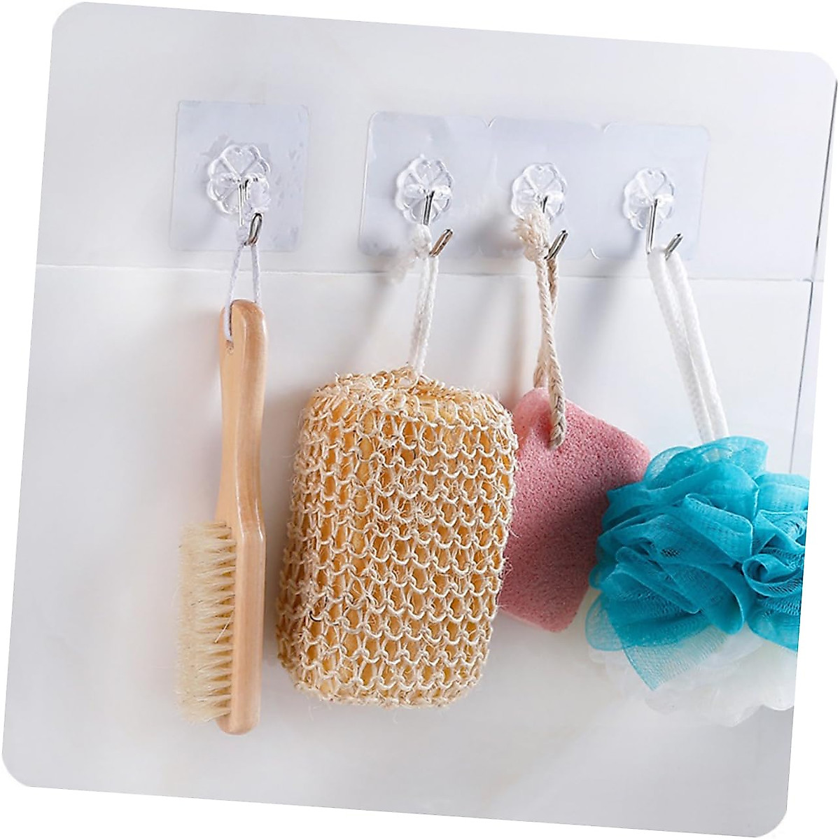 Zerodeko 10pcs Clear Adhesive Hooks Nail Wall Hook