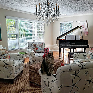 A La Maison Ceilings R14 Victorian Pre-Painted Foam Glue-up Ceiling Tile (21.6 sq. ft./Case), Pack of 8, White Washed Copper