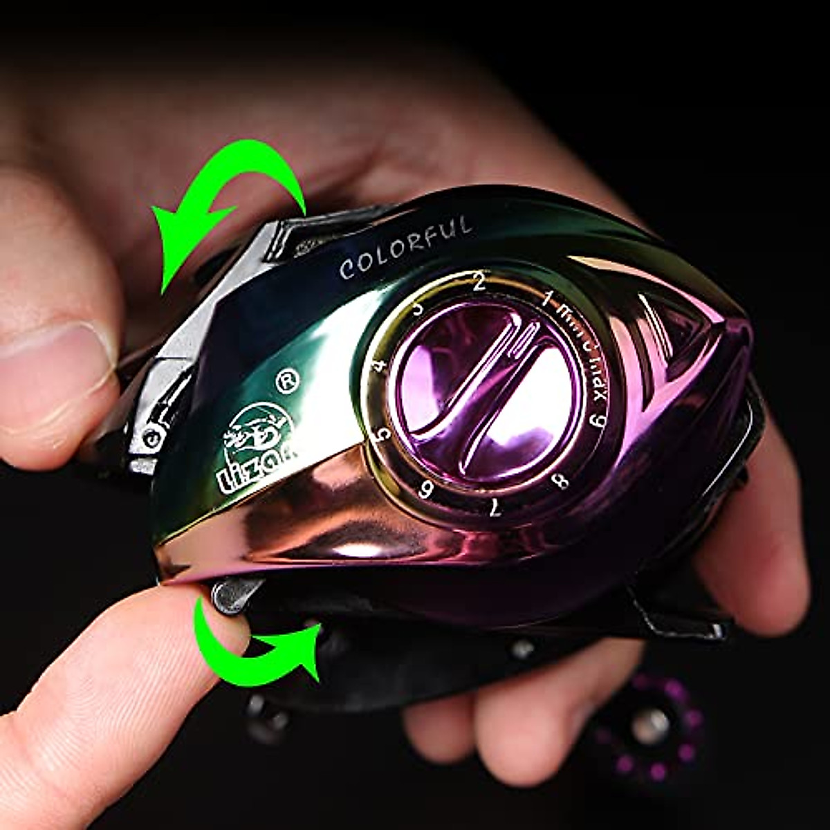 ANGLERDREAM Baitcasting Reel Left Hand 7.2:1 Gear Ratio High Speed Smooth Baitcast Fishing Reel Lightweight Baitcasters 9+1 Shielded Bearings 10 Level Magnetic Brake System Double Handle Casting Reels