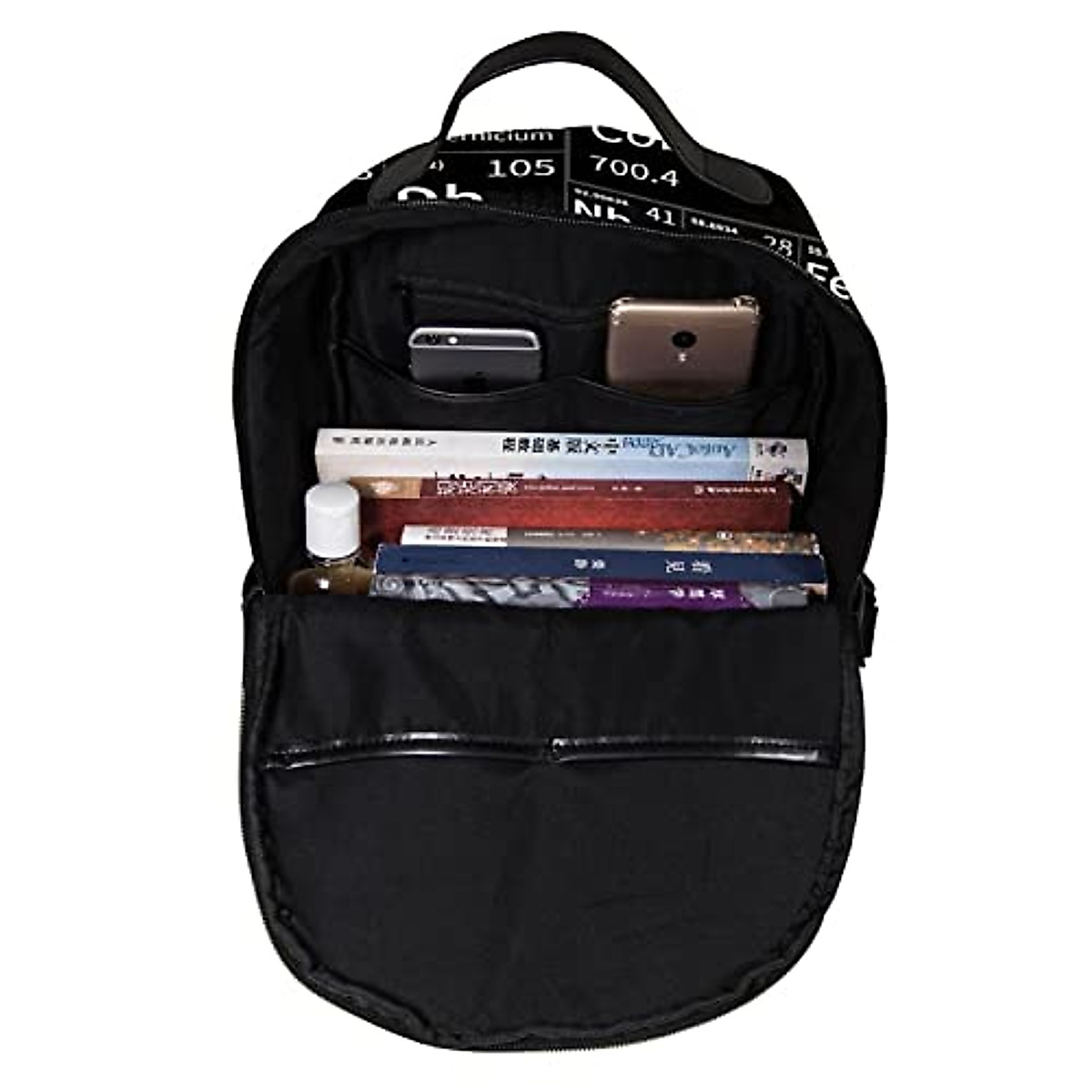 VBFOFBV Laptop Backpack, Elegant Travelling Backpack Casual Daypacks Shoulder Bag for Men Women, Blackboard Periodic Table of Chemical Elements