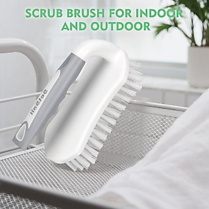 SetSail Scrub Brush, Heavy-Duty Scrub Brushes for Cleaning with Stiff Bristles Cleaning Brush for Shower, Bathroom, Carpet, Kitchen and Bathtub Scrubber - 2 Pack