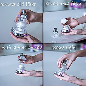 Shower Filter for Hard Water – Filtered Shower Head Water Softener – 3 Rainfall & Massage Settings – Increase Pressure While Saving Water – Shower Water Filter by Barclay’s Buys