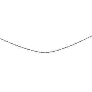 B. BRILLIANT Sterling Silver 1mm Thin Cable Rolo Choker Size Chain Necklace for Pendants, 13” + 3"