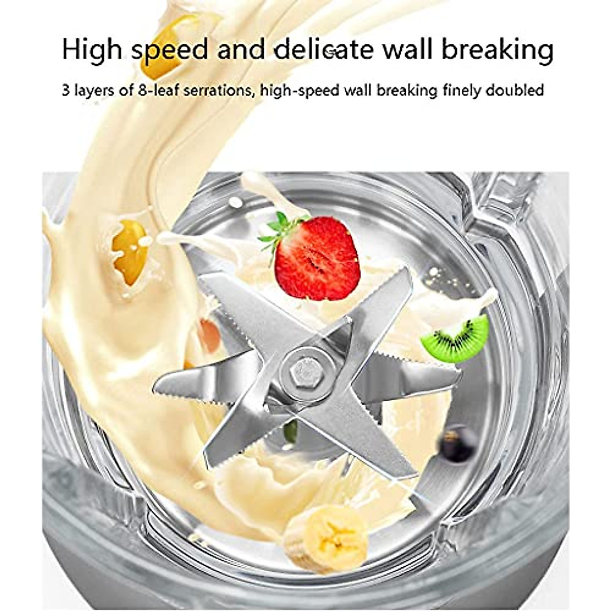 Professional Countertop Blender with 1000 watt Base, Smart Touch Panel Wall Breaking Machine,1750ml for Frozen Drinks and Smoothies Thickened Glass,Overheating Protection（2 Colours） ZJ666