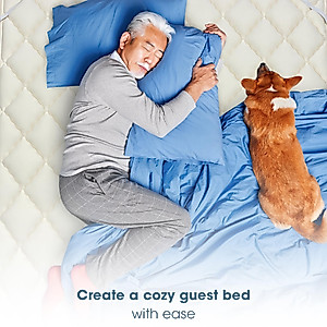 Foamma Japanese Floor Mattress - Twin 38" x 75" - Roll Up Futon Mattress Topper with 100% Soft Organic Quilted Cover - Portable and Foldable Japanese Tatami Mat for Kids, Adults, Camping and Guest