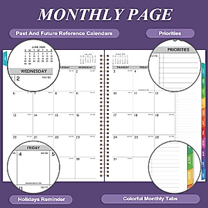2023 Weekly Appointment Book & Planner - 2023 Daily Hourly Planner with Twin-Wire Binding, 8" x 10", Appointment Book from January 2023- December 2023, Hourly Interval, Lay - Flat, Round Corner, Thick Paper - Purple
