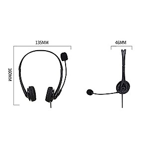 OSALADI Office Headphones Noise Cancelling Headphone Wired Headset with Microphone
