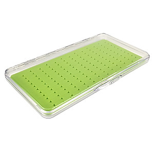 Riverruns Fly Box with Silicone insert Slim Clear Smart Pocket Hook Tackle Box for Fly Fishing (G34LB)