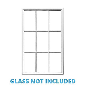 Entry Door Frame Only Replacement Kit-Glass NOT Included! (9 Lite for 1/2" Glass, 22" x 36")