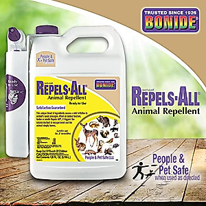 Bonide Repels-All Animal Repellent, 128 oz Ready-to-Use with Power Sprayer, Deters Pests from Lawn & Garden, People & Pet Safe