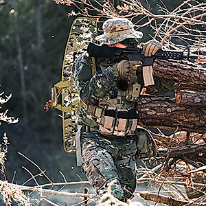 AUMTISC AR 15 Soft Rifle Gun Case, Tactical Shooting Range Rifle Gun Bag with 5 Pouches and Ajustable Shoulder Strap, Black 39 Inch