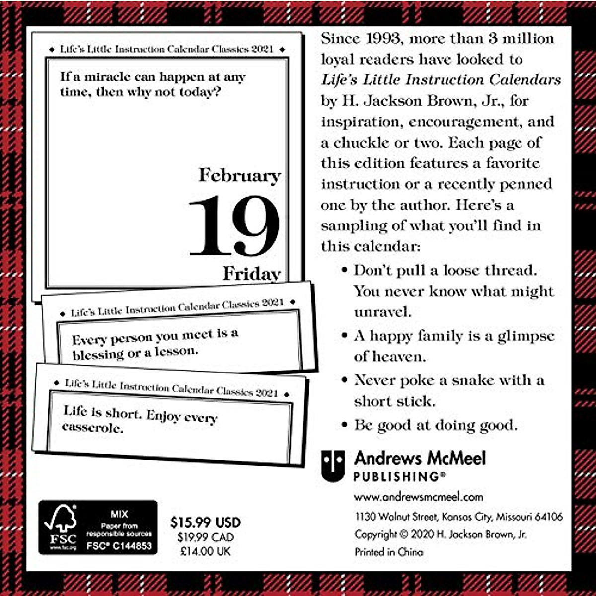 Life's Little Instruction 2021 Day-to-Day Calendar