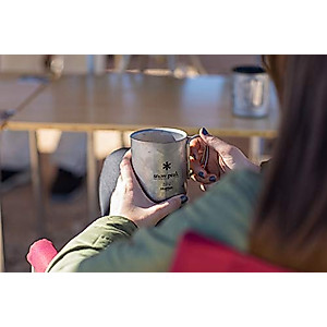 Snow Peak Titanium Double-Wall Mug - Durable & Lightweight Insulated Mug - Camping - 15.2 fl oz - Silver