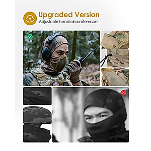 OneTigris Balaclava Mesh Mask, Ninja Tactical Mask with Full Face Protection for Outdoor