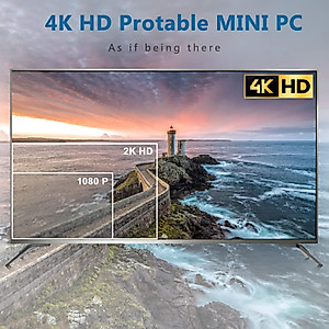 KAMRUI Mini PC Windows 11 Pro, 8GB DDR4 128GB SSD Celeron J4125 Mini Desktop Computer, Support 2.5-inch SSD, 2.4G+5.0G WiFi, 4K HDMI x2, Gigabit Ethernet, BT 4.2, Support Windows 10 Pro Micro PC
