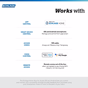 Schlage Encode Smart Wi-Fi Deadbolt with Camelot Trim in Aged Bronze