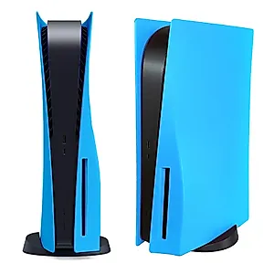 Disc Edition Face Plates Cover Skins Shell Panels for PS5 Console, Accessories for Playstation 5 Protective Replacement Faceplates Dustproof Anti-Scratch (Starlight Blue)