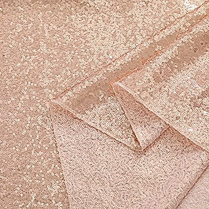 Rose Gold Glitter Sequin Backdrop Curtains 4 Pieces 2ftx8ft Dessert Backdrop Wedding Party Decor Glitter Photography Background