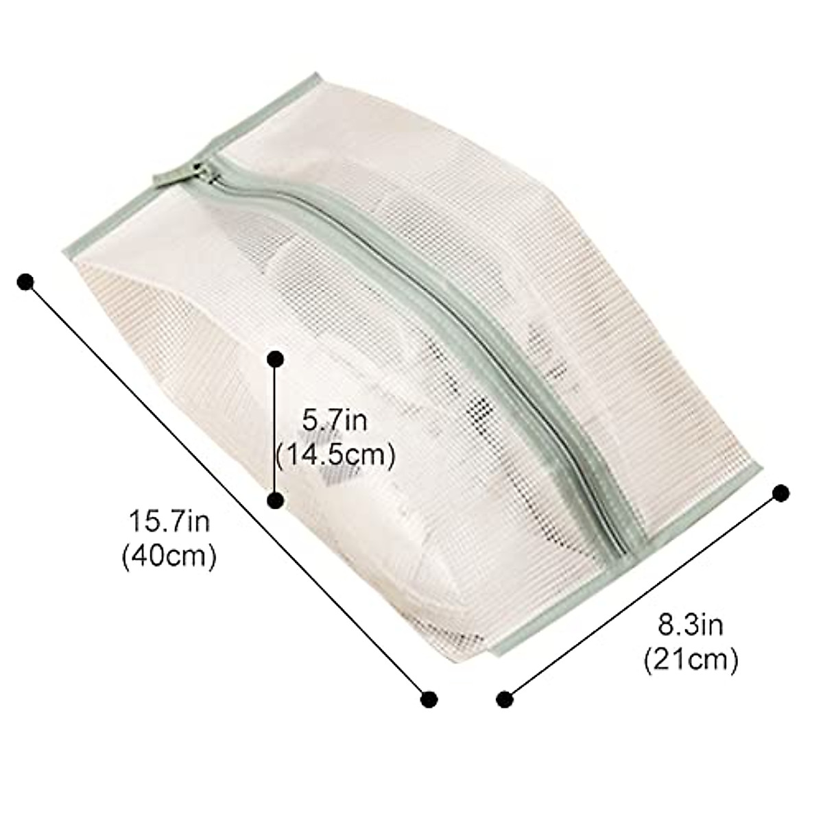 Veki Clear Waterproof Shoe Storage Bag for Travel and Daily Use Large Foldable Transparent Shoes Storage Packing Organizers Pouch with Zipper and Rope for Men Women(Green)