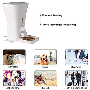 SKYMEE WiFi Pet Feeder Automatic Food Dispenser for Cats & Dogs, Wi-Fi Enabled App for iPhone and Android…