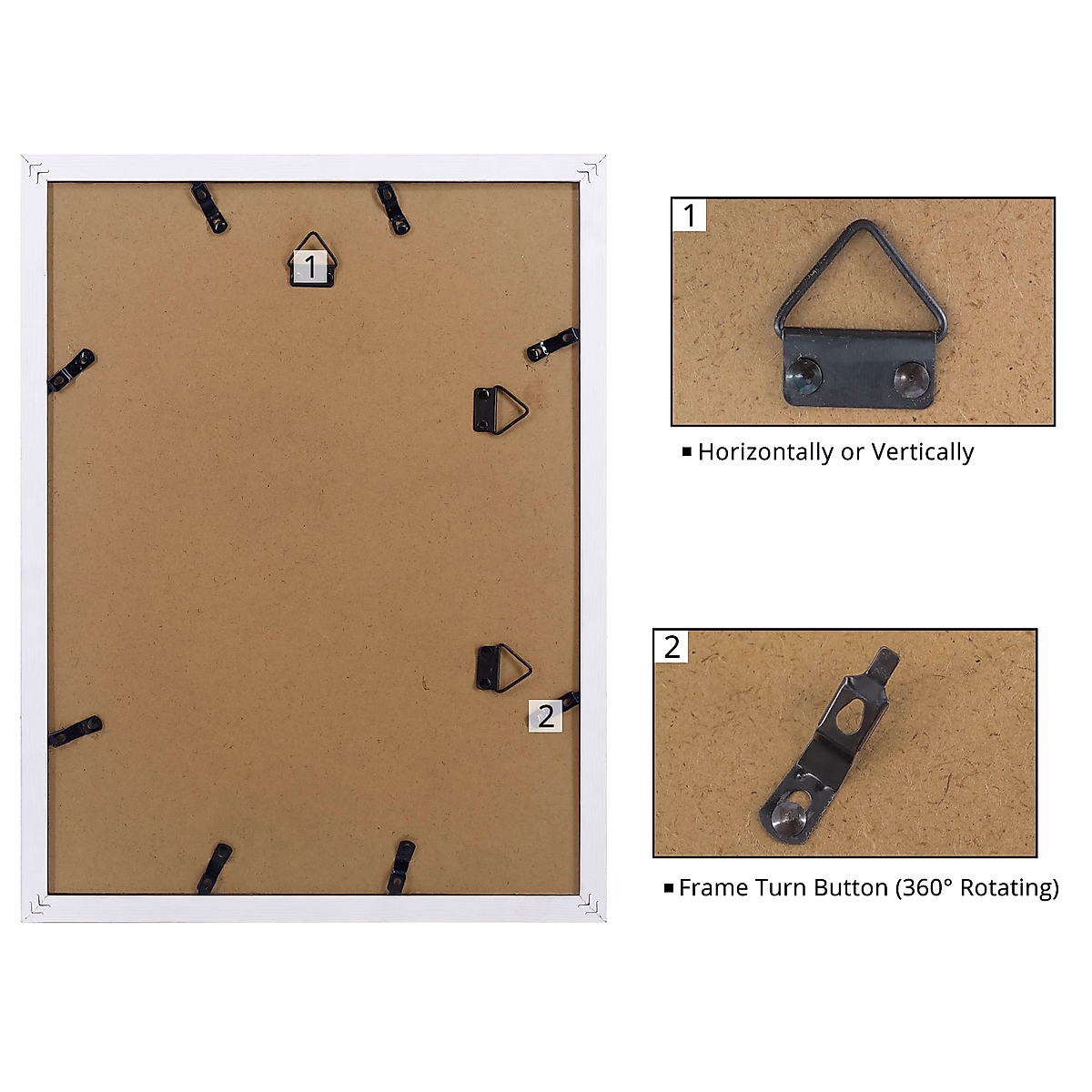 FramePro Baby's My First Year Frame，Collage Frame For Baby In White Frame with Mat, Displays One 5x7 Photo and Twelve 2.5x3.5 Pictures