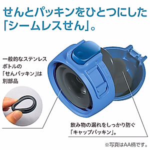 Zojirushi SM-WA60-HL One-Touch Stainless Steel Mug, Seamless, 2.3 gal (0.60 L), Ice Gray