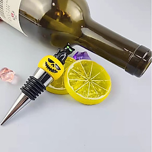 Halloween Wine Bottle Stopper Ghost Pumpkin Black Cat Wine Corks Wine Accessories for Halloween Party Home Bar Wine Decoration