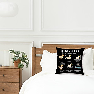 Udinaz Duck Pillow Covers 18x18,Things I Do in My Spare Time Duck Decor for Bedroom Living Room Home,Duck Gifts for Duck Lovers Girls Women