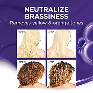 L’Oréal Paris EverPure Sulfate Free Brass Toning Purple Shampoo for Blonde, Bleached, Silver, or Brown Highlighted Hair, 33.8 Fl; Oz (Packaging May Vary)