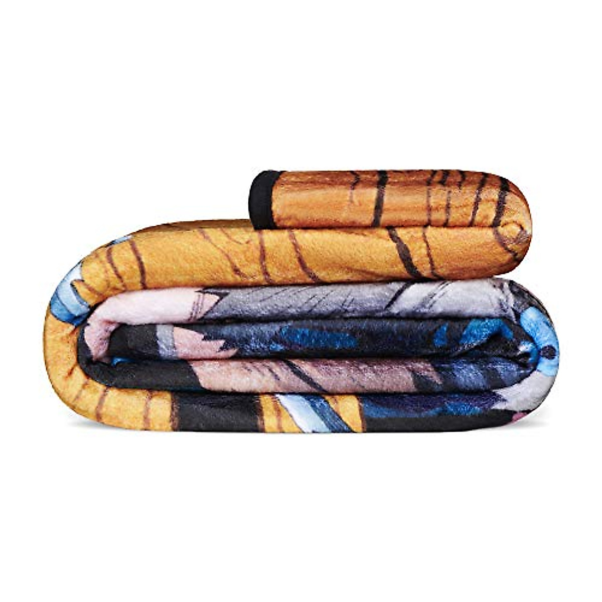 Surreal Entertainment Demon Slayer Blanket- Officially Licensed Merchandise from The Anime Demon Slayer- Comfy Lightweight Fleece, Throw, 45x60 inches (Yellow)