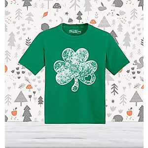 shop4ever Distressed Shamrock Heart St. Patrick's Day Toddler Cotton T-Shirt 3T Green