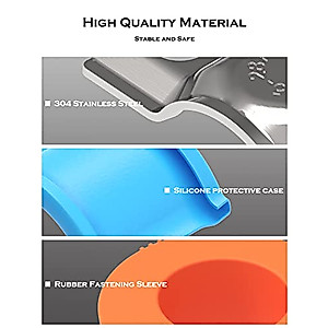 Fix Sinking Office Chair, Upgraded Chair Sinking Stop 304 Stainless Steel with Hexagon Wrench Adjustable Height Chair Saver kit with Leather Pads Support for Stop Sinking UIInosoo