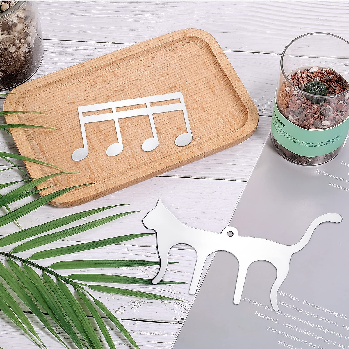 2Pcs Music Book Clip, Metal Music Book Clip Page Holder Music Stand Clips Sheet Music Clips for Piano Keyboard Stands Books (Silver)