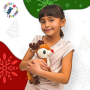 Little Jupiter Reindeer Stuffed Animal Plush Pet Set - Includes Reindeer Stuffed Toy with Purse for Age 4-5 - 6-7 yrs - Christmas Stuffed Animal for Girls - Stuffed Animals - Toy Reindeer