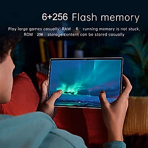 Pomya Tablet, 10 Inch IPS Screen Tablet Supports 4G Network Calls, 6G RAM 256G ROM Octa Core PC Tablet for Android 11, 5G WiFi Dual Band HD Tablet for Daily Life