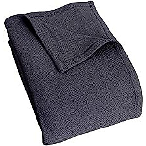 Cotton Throw Blanket Queen Size for Bed - Diamond Weave Blankets, Grey Soft Lightweight Woven Throw Blankets for Couch Bed Sofa Travel 100% Cotton Blankets & Throws - 90x90 inches