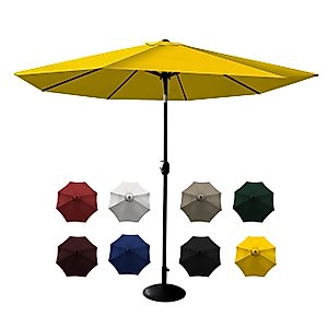 BANNER BUZZ MAKE IT VISIBLE BannerBuzz, Solid Market Umbrella, Topper & Hardware, Tent Fabric, 270 GSM, Dye Sublimation Printing Available in Octagon Shape (Yellow)