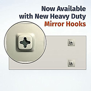 Rectangular Bathroom Wall Mirror 30" x 40" with Safety Backing | Mounted Hooks | Stylish 1" Beveled Silver Vanity Mirror by Fab Glass and Mirror