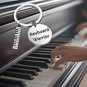 AKTAP Piano Keyboard Keychain Piano Lovers Gift for Pianist Piano Teacher Keyboard Musical Instruments Key Ring (Piano Keyboard Keychain)