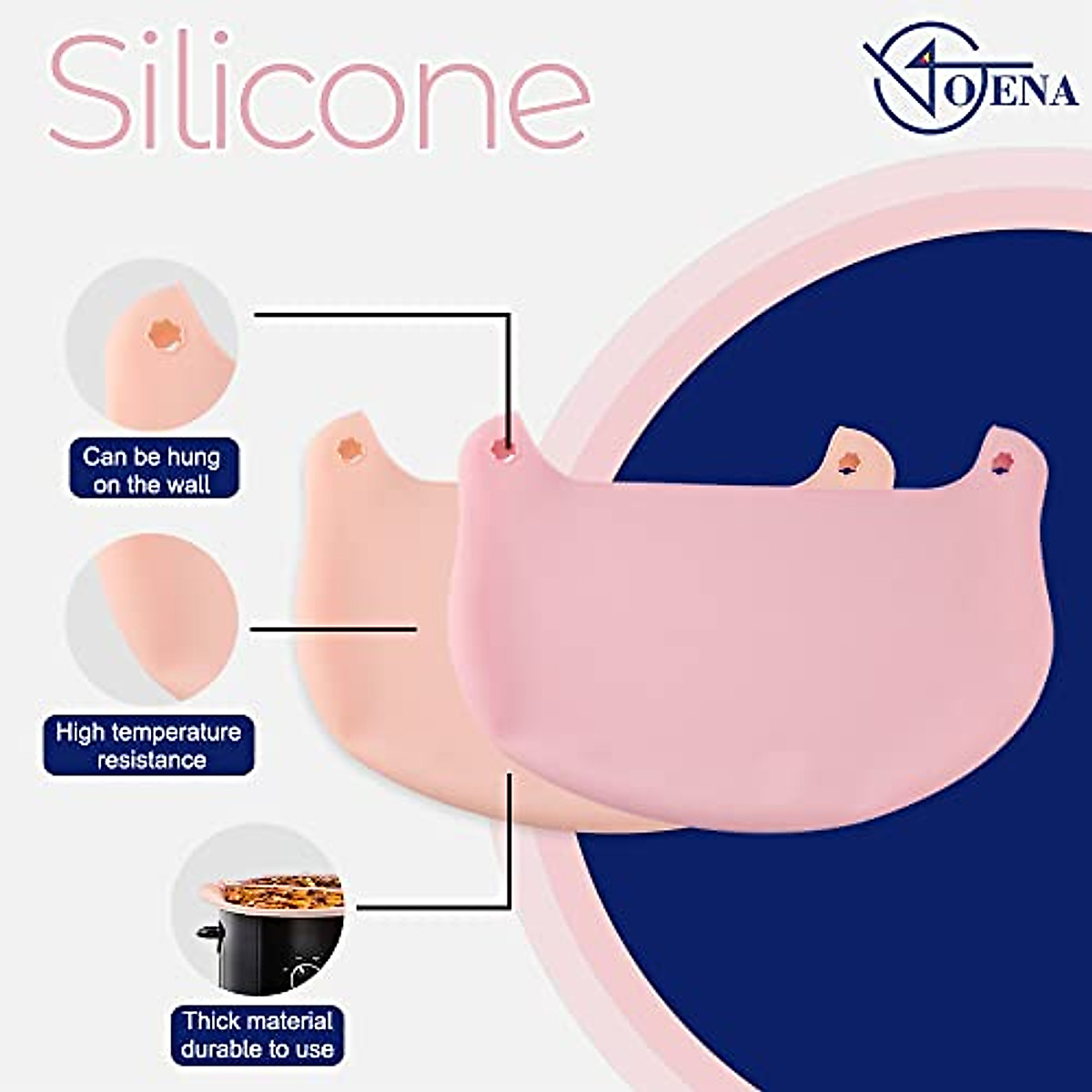 2-Pack Silicone Crock pot Liner Reusable | Crock Pot Liners for Oval and Round Pot | Crock pot Liner | Slow Cooker Liners | Silicone Crock pot Liner | Food Grade Crock pot Liners | 6-8 Quarts