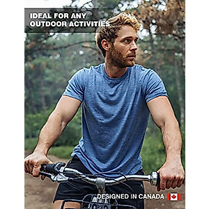 Merino.tech 100% Organic Merino Wool Lightweight Men's Base Layer Thermal T-Shirt (Metal, X-Large)