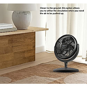 Air Monster 12 Inch Power Stand Fan and Floor Fan, Room Fan, Turbo fan, Air Circulator Fan, 3 Speed Settings, High Velocity, Adjustable Tilt, Black
