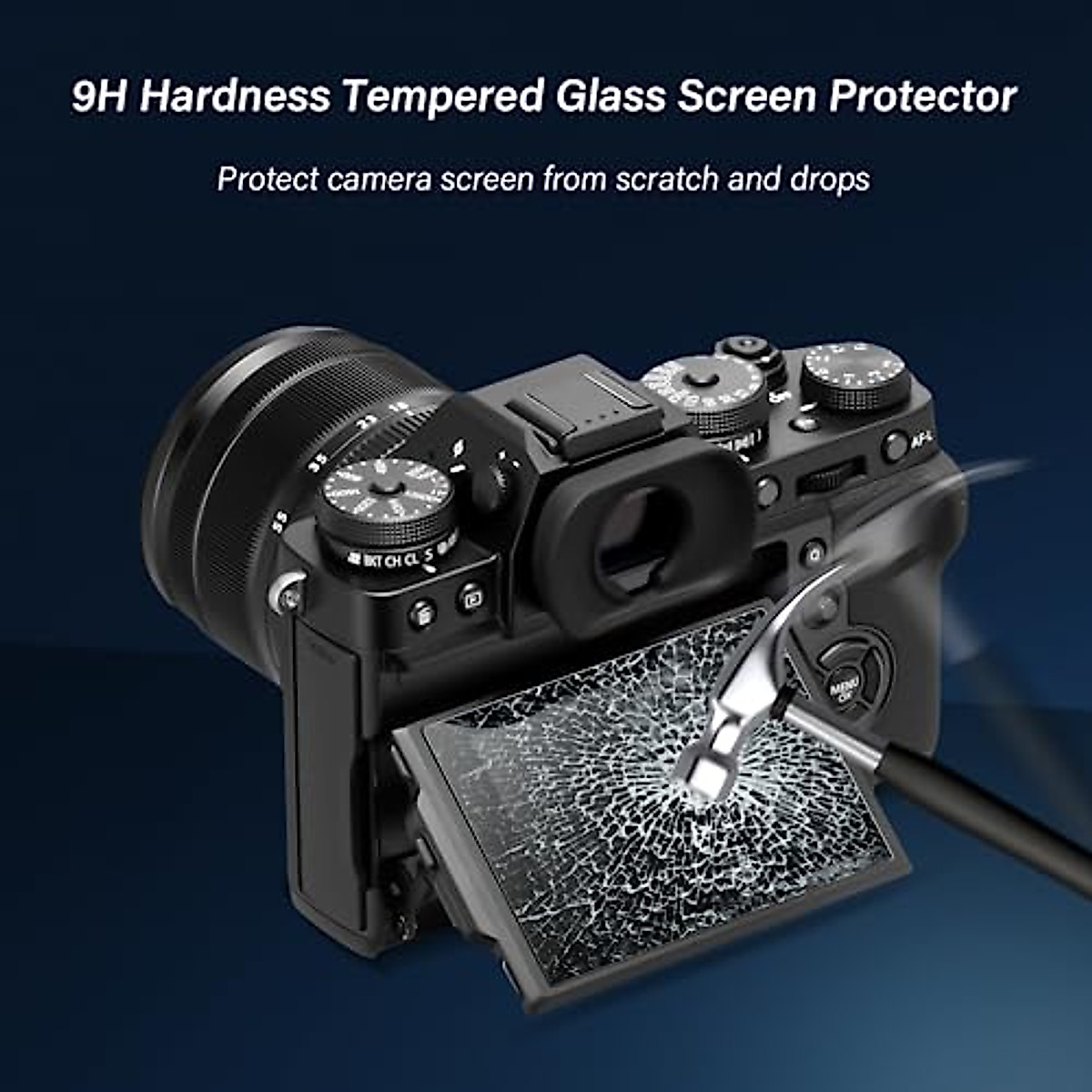 kinokoo XT5 Screen Protector for Fuji XT5 Fujifilm X-T5 Digital Camera - 0.25 mm 9H Hardness Tempered Glass Film Crystal Clear Bubble-free/Anti-scratch(2 pack)