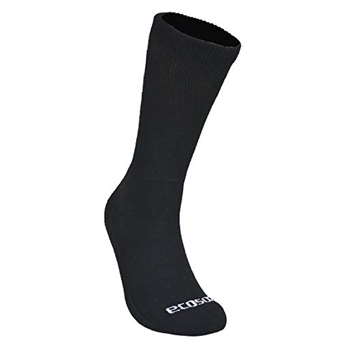 Diabetic Socks - 3 Pair- Large - Crew w/Arch Support - Size 10-13 - Bla...