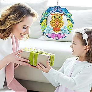 JOPESO Wind Spinners Outdoor Metal Stainless Steel 3D Hanging Wind Spinner for Yard and Garden, 9.8inch Wind Spinner Art Gifts with 360 Degree Rotating Hook