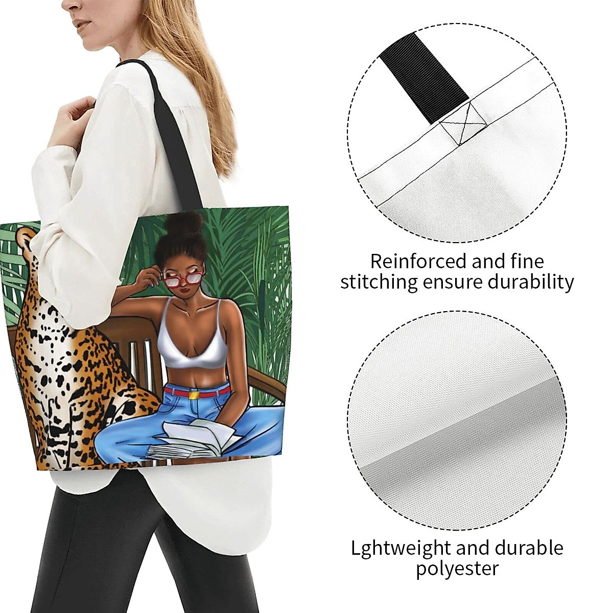 African Tote Bag For Women Black Women Beach Bag Black Tote Bag For Women African American Handbags