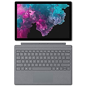 Microsoft Surface Pro 6 (Intel Core i5, 128GB SSD, 8GB RAM) + Type Cover Bundle (Platinum) (Renewed)